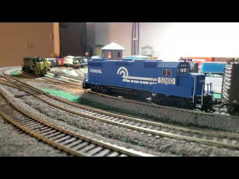 NS patched over Conrail 5260..Rebuilt MTH GP38-2. - YouTube