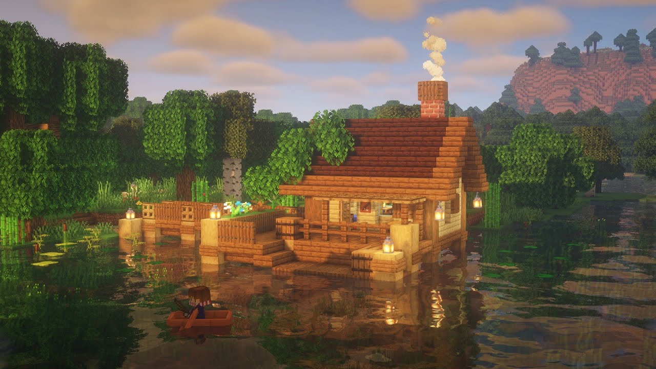 Minecraft Small Lake Cottage Lake House Minecraft Map