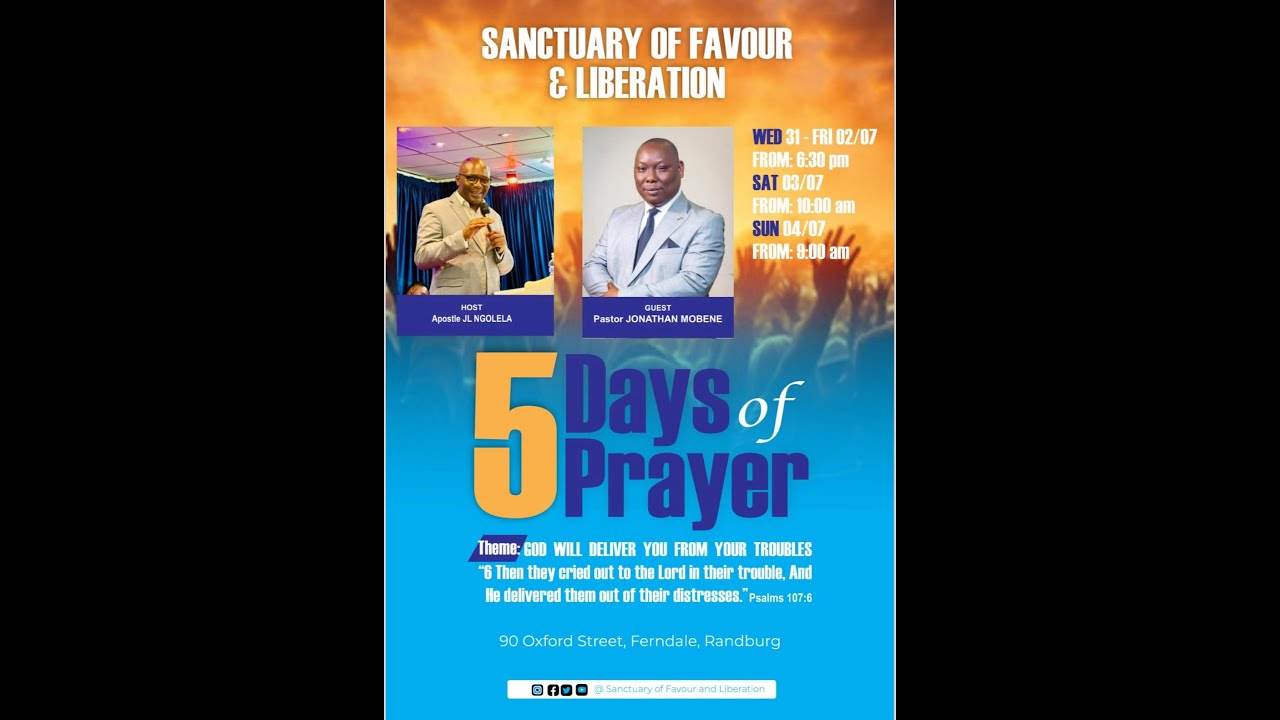5 DAYS OF PRAYER: DAY 1 #prayers AND #breakthrough SERVICE || 31 #July ...