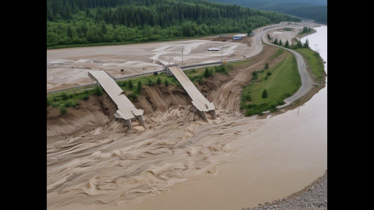 Canada's Landslide Dam Has Breached- A Major Flood Triggered - YouTube