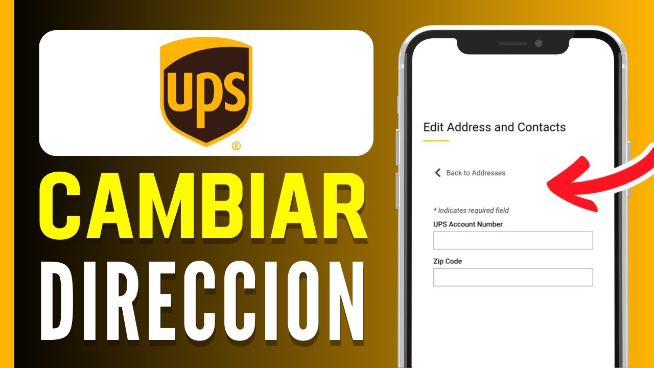Cómo CAMBIAR la DIRECCIÓN de ENTREGA en UPS (Paso a Paso) - YouTube