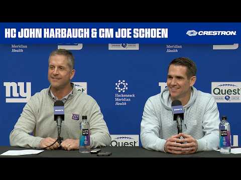 Coach John Harbaugh & GM Joe Schoen Post-Draft Press Conference | New York Giants