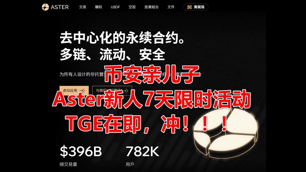 Web3日报—对标Hyper的币安亲儿子Aster 7天限时活动，TGE前冲刺！（使用邀请链接参加战队，积分加成） - YouTube