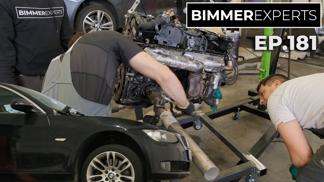 Bimmer Experts, Ep.181 - Kavics a 35i motorjában? Olajban fürdő 30d N57 motor / motorforgató ...