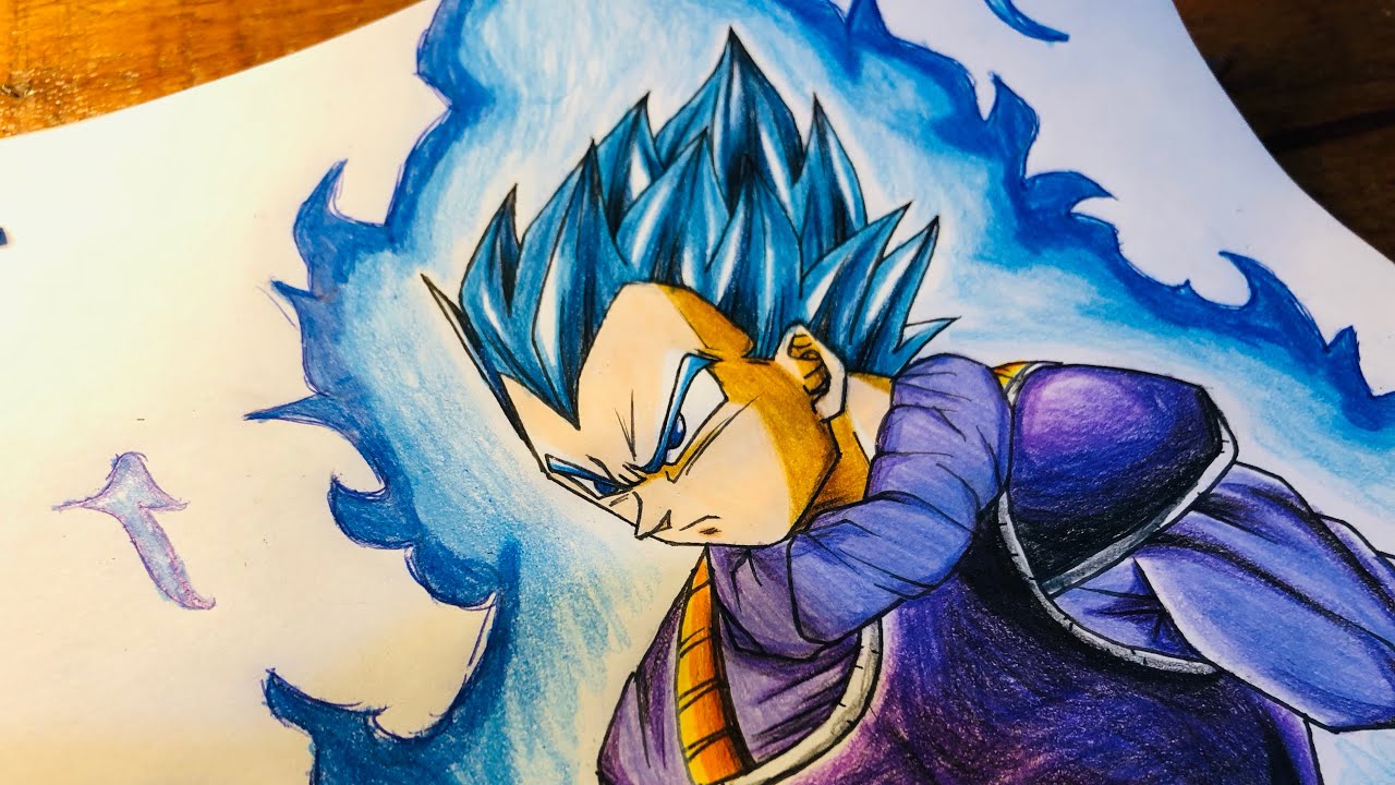 Drawing Vegeta ssj blue evolution | Dibujo Vegeta ssj blue evolution ...