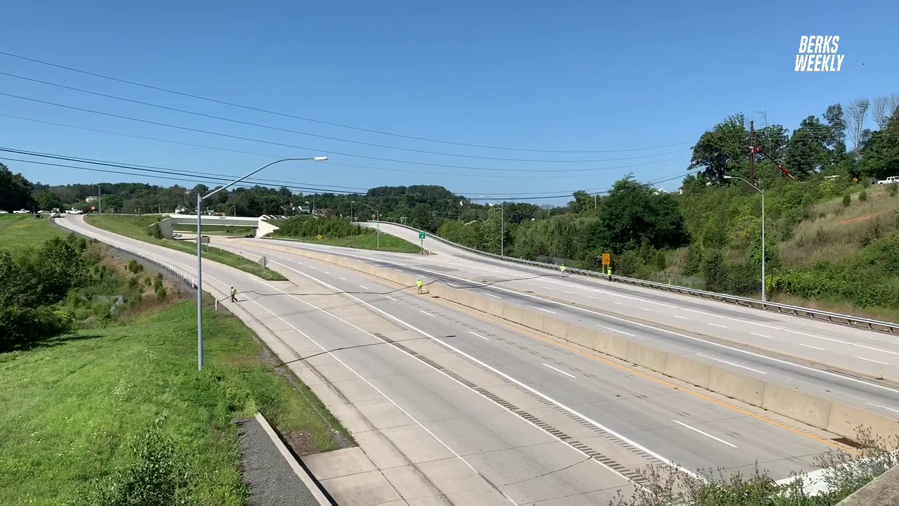 PennDOT Closes 222 in Cumru Twp for Overhead Utility Work - YouTube