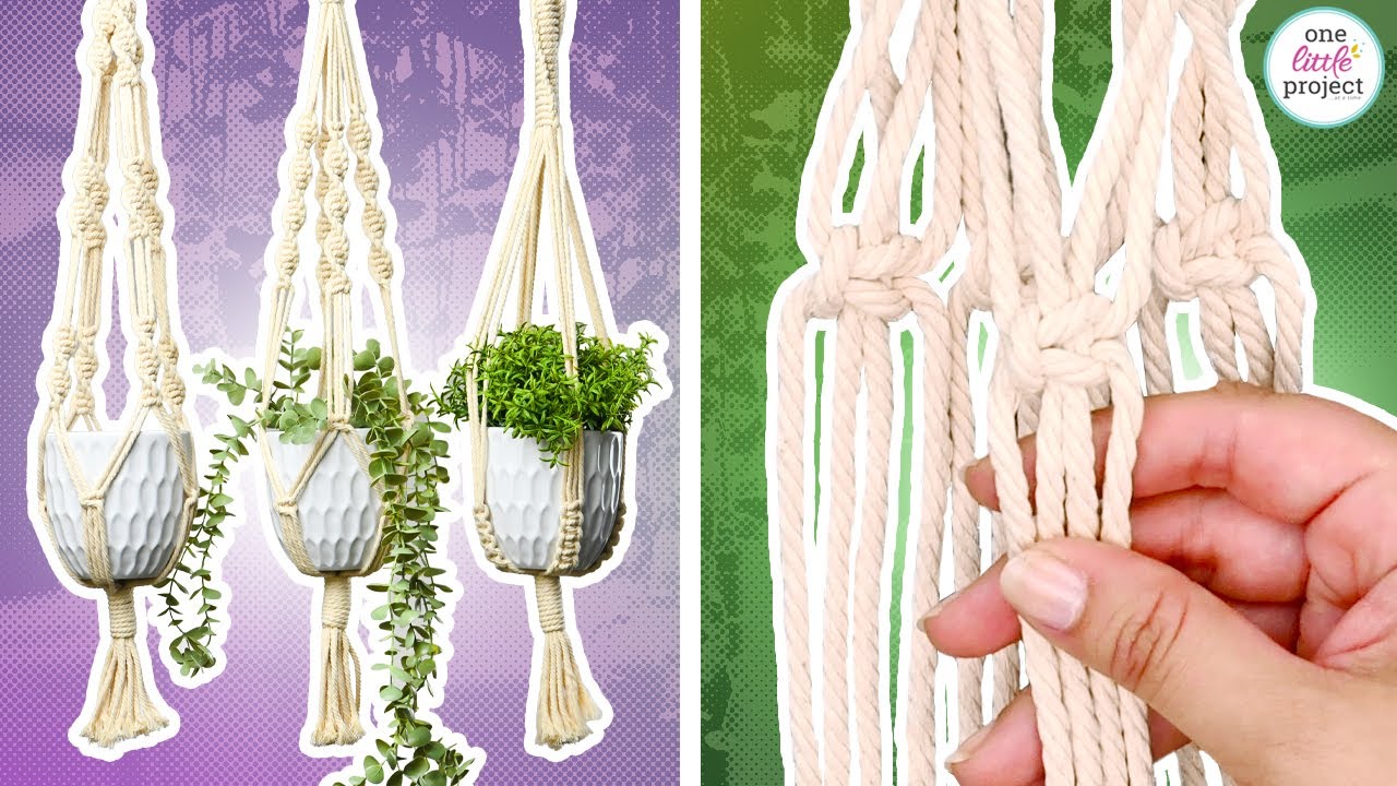 DIY Macrame Plant Hanger | How to Make a Macrame Plant Hangers - YouTube