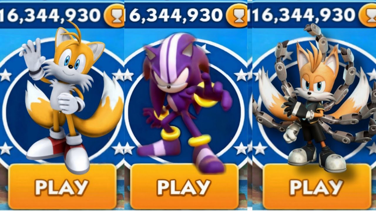 Sonic Dash - Tails Dash VS Darkspine VS Tails Nine _ Movie Sonic vs All ...