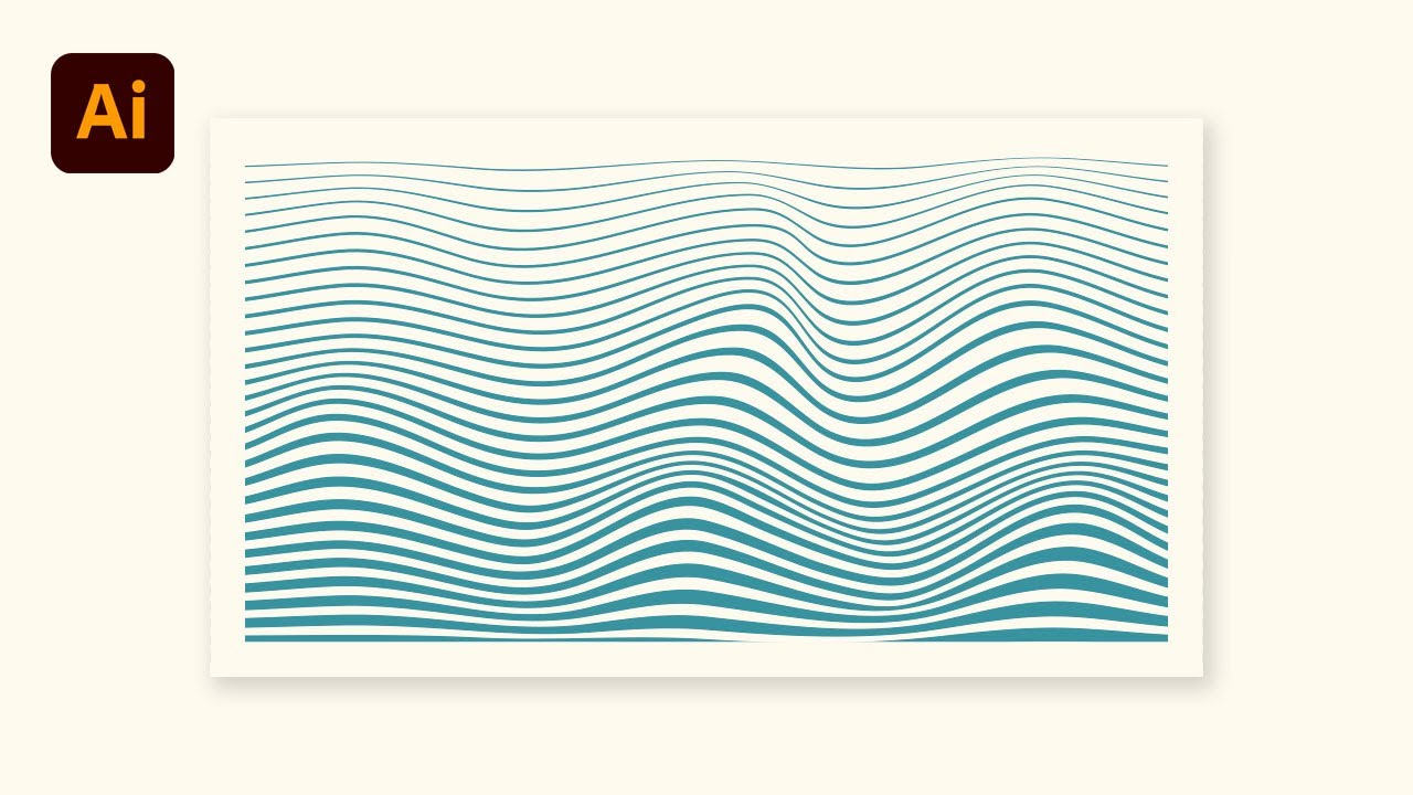 Tuto Illustrator : Comment créer des Vagues ? (Lines Wave Illustration ...