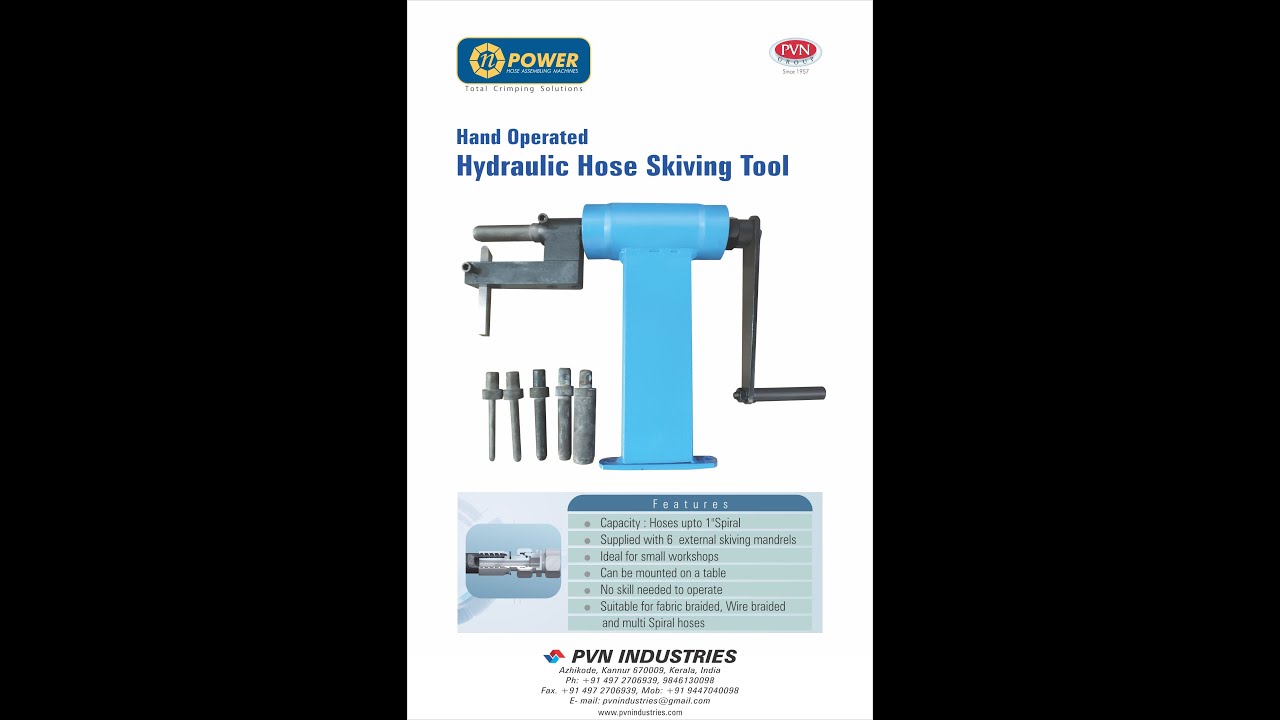 Hand Operated Hose Skiving Tool - YouTube