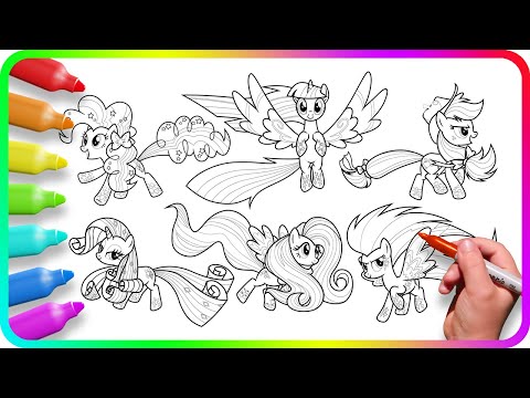 Coloring Pages MY LITTLE PONY | How to color My Little Pony | Simple and Easy Drawing Tutorial Art
