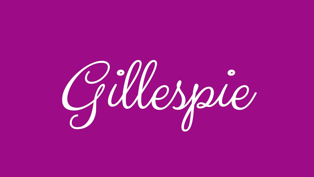 Learn how to Sign the Name Gillespie Stylishly in Cursive Writing - YouTube