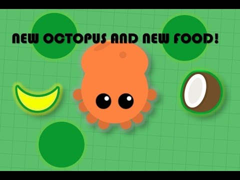 Mope.io | NEW OCTOPUS ANIMAL | NEW FOOD - BANANAS AND COCONUTS!? Mope ...