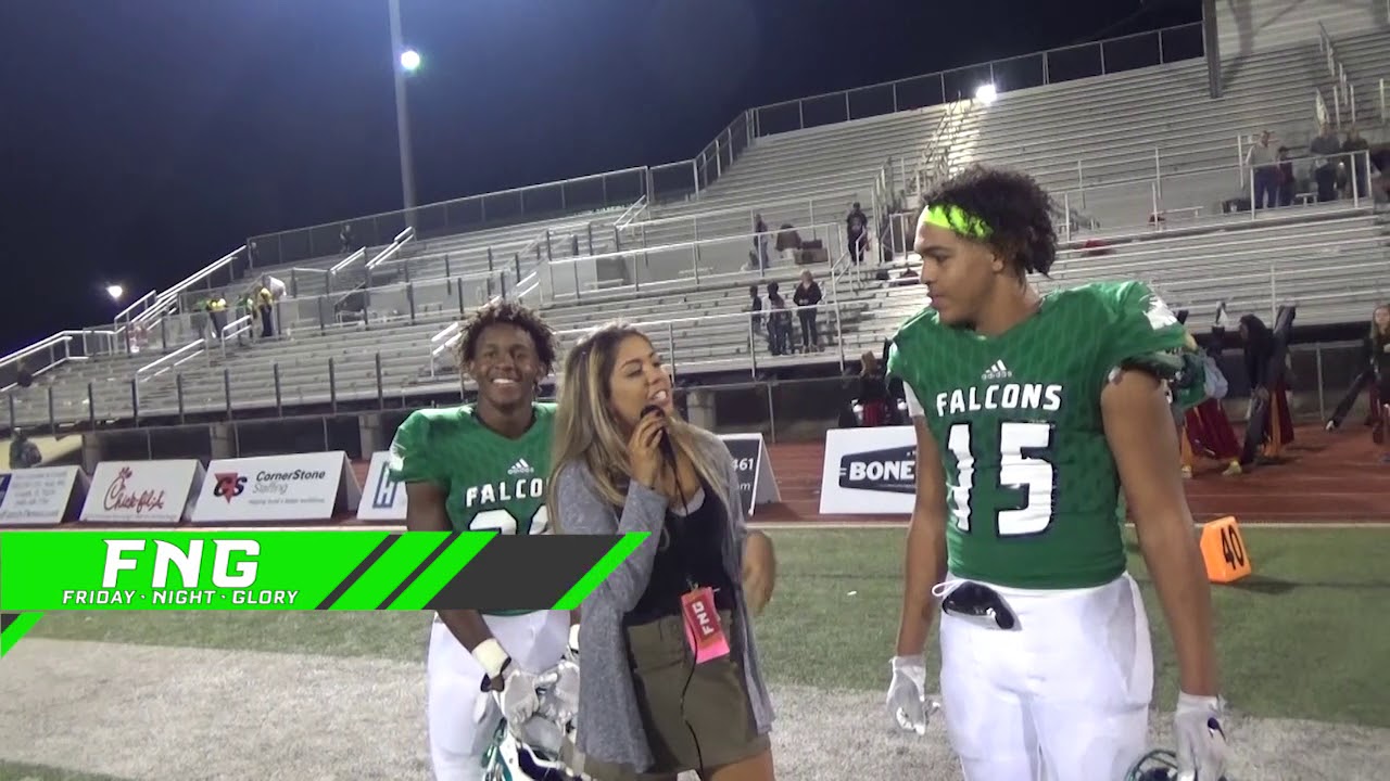 Lake Dallas DE+DT Darren Roberson and RB+WR Kylee Smith 11 3 2017 - YouTube