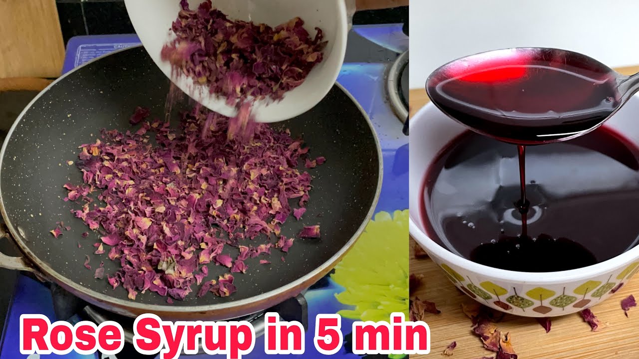 Homemade Rose Syrup | Rose Syrup Recipe | गुलाब का शरबत घर पर बनाने का ...