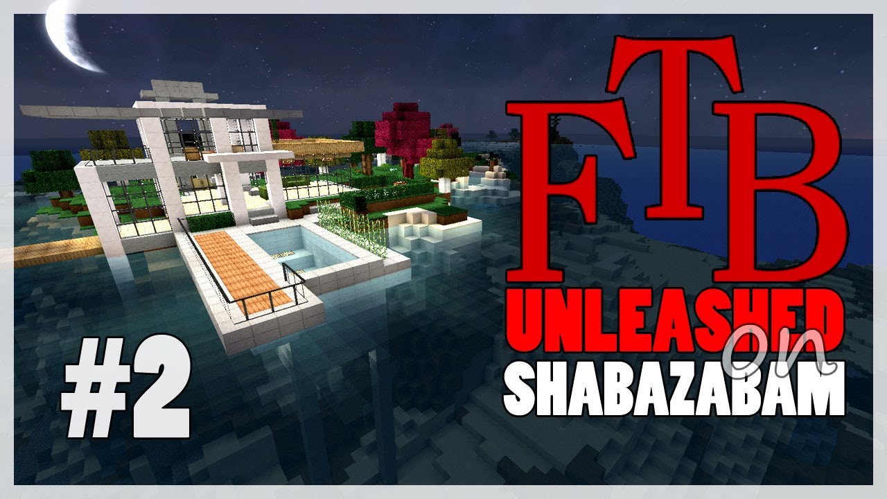 FTB Unleashed - Ep. 2 - Attempt To Build Modern House - YouTube
