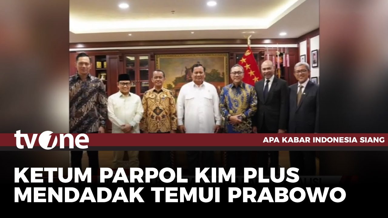 Momen Prabowo Bertemu Ketum Parpol KIM Plus Di Kemhan | AKAP tvOne ...