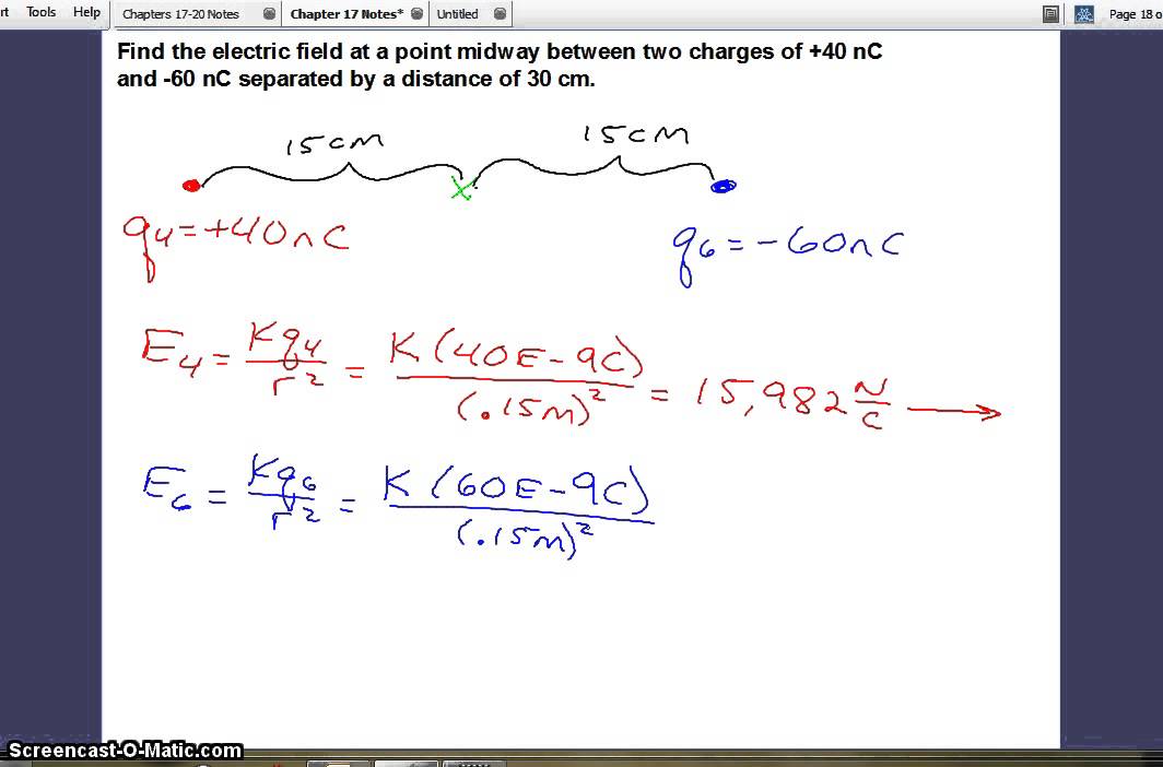 Electric Field Problem 2 - YouTube