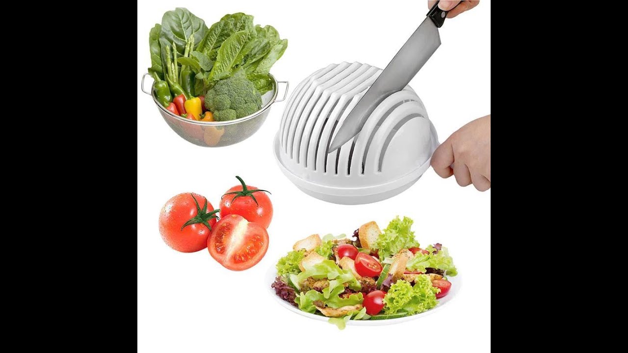 Salad cutter bowl Unboxing viral product - YouTube