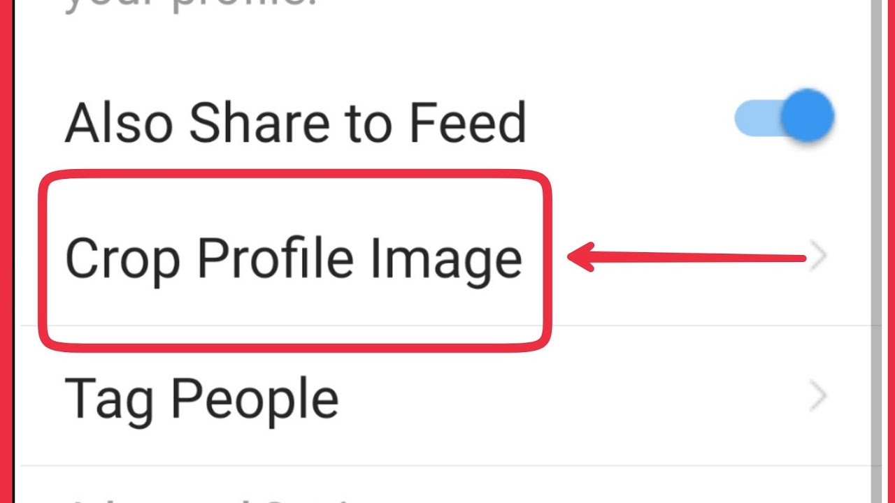 How To Crop Profile Image Reels Video in Instagram - YouTube