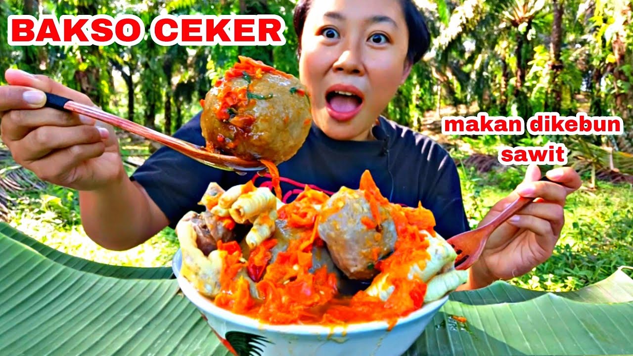 BAKSO CEKER, MAKAN DIKEBUN SAWIT 😂 - YouTube
