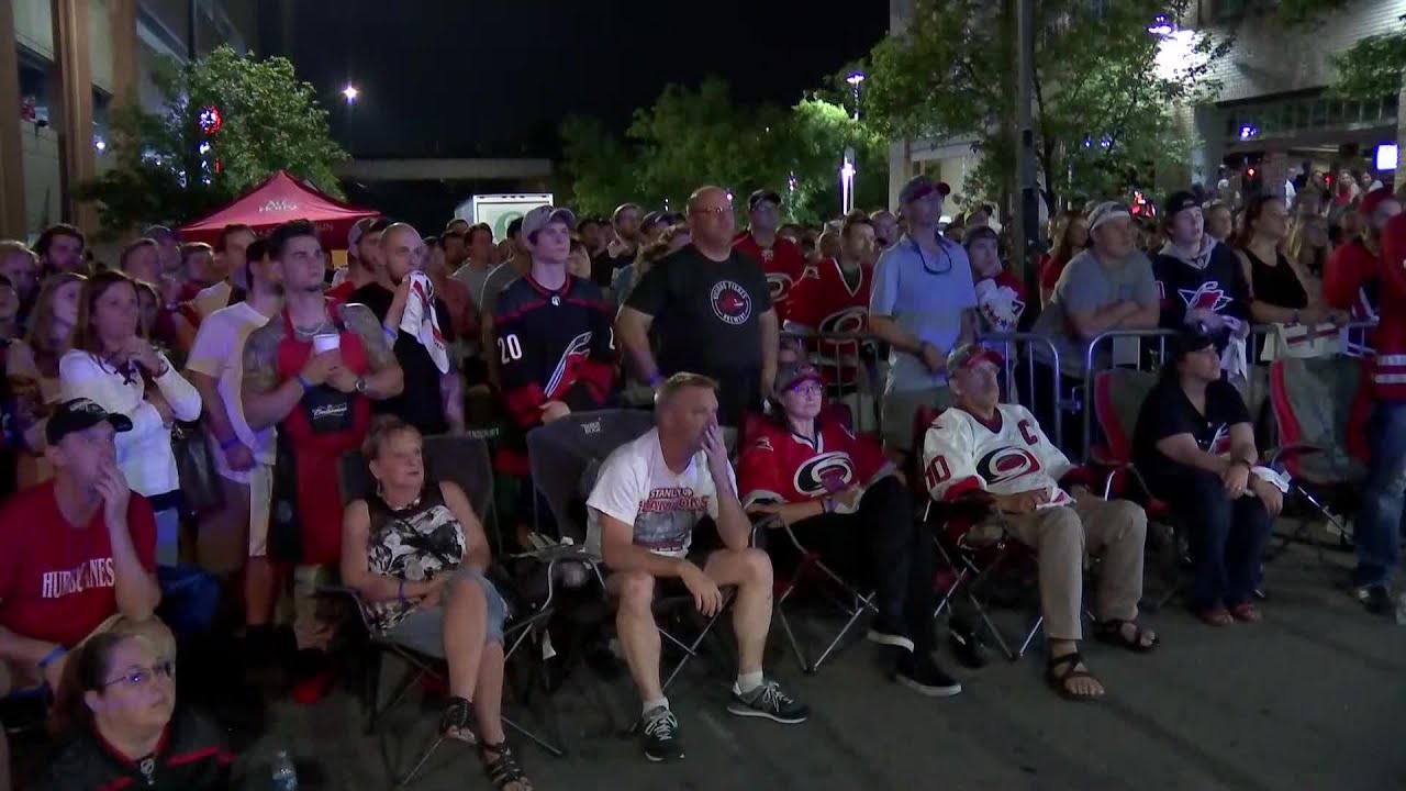 RAW: 'Canes fans erupt for double-overtime Game 7 winner - YouTube