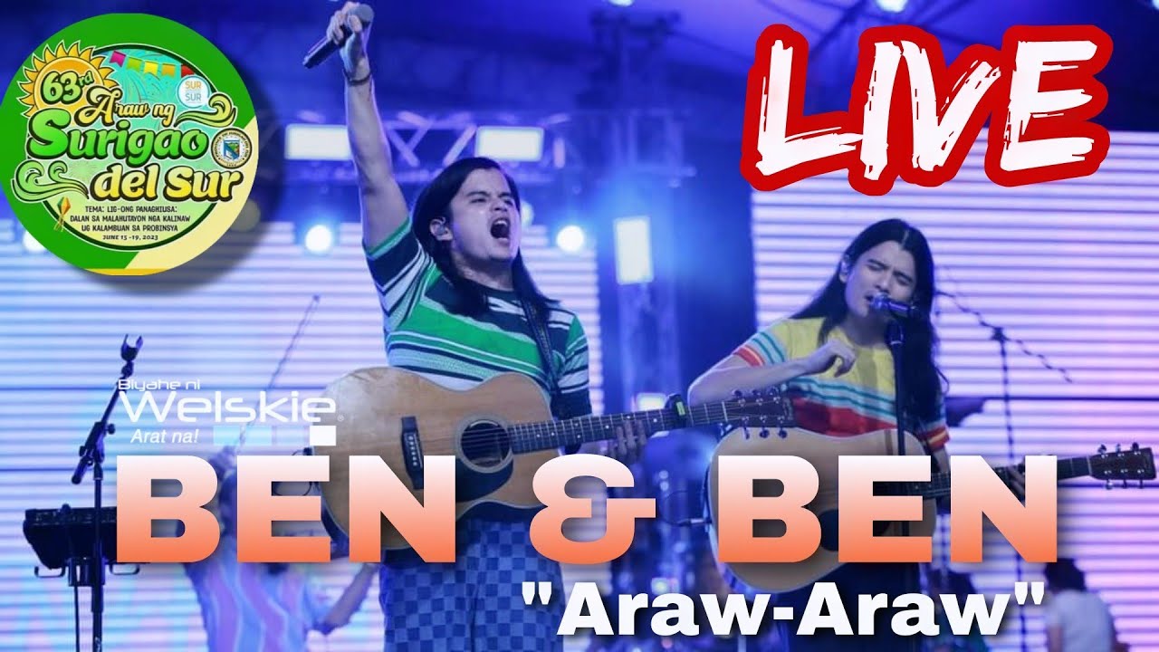 Ben&Ben OPM Hits "Araw-Araw" Live in 63rd Araw ng Surigao del Sur 2023 ...