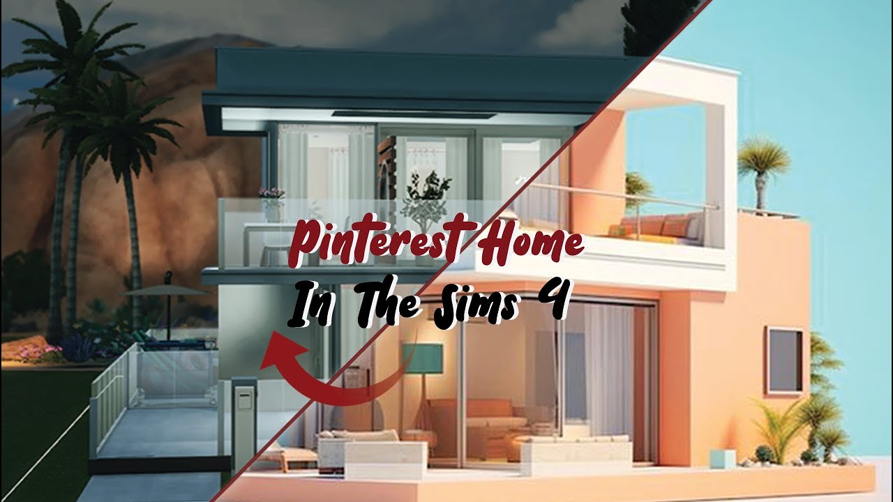 I Built A Modern Pinterest Home In The Sims 4 (CC Speed Build) - YouTube