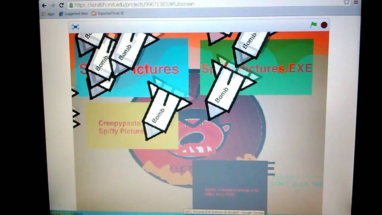 Mega Ultra Charged Creepypasta Horror Burning Spiffy Pictures.EXE - YouTube