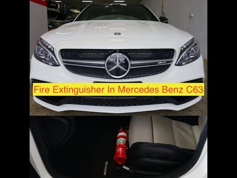 Fire Extinguisher Install into a Mercedes Benz C63S - YouTube