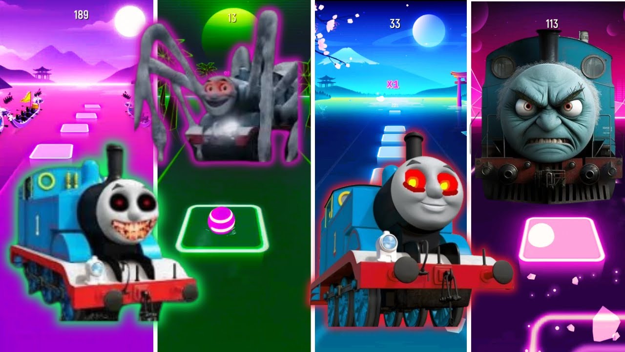 💥💥💥Thomas Train Exe 🆚 Spider Thomas 🆚 Evil Thomas The Tank Engine Theme ...