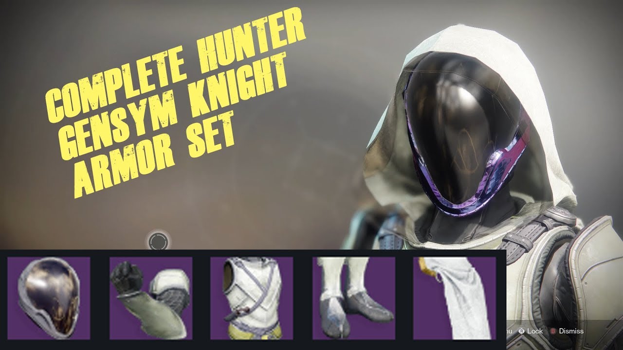 Complete Hunter Gensym Knight Armor Set | Io Armor Set | Destiny 2 ...