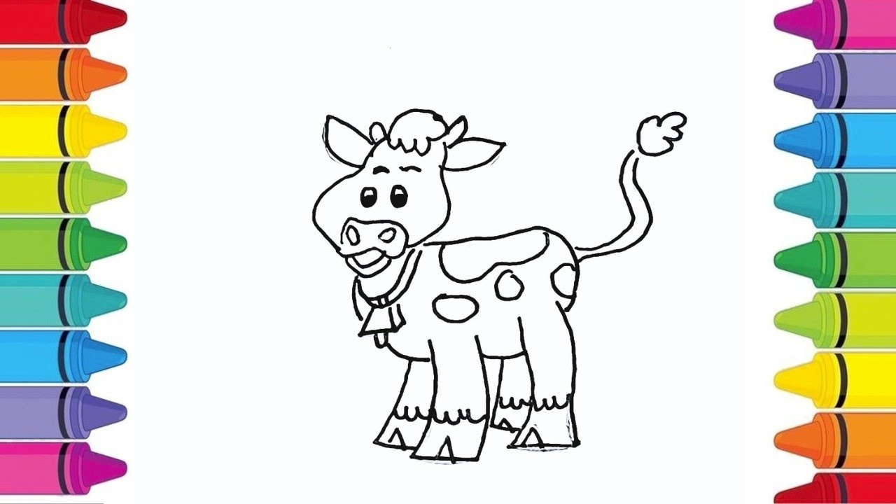 Cara Menggambar Sapi [ How to Draw A Cow ] - YouTube