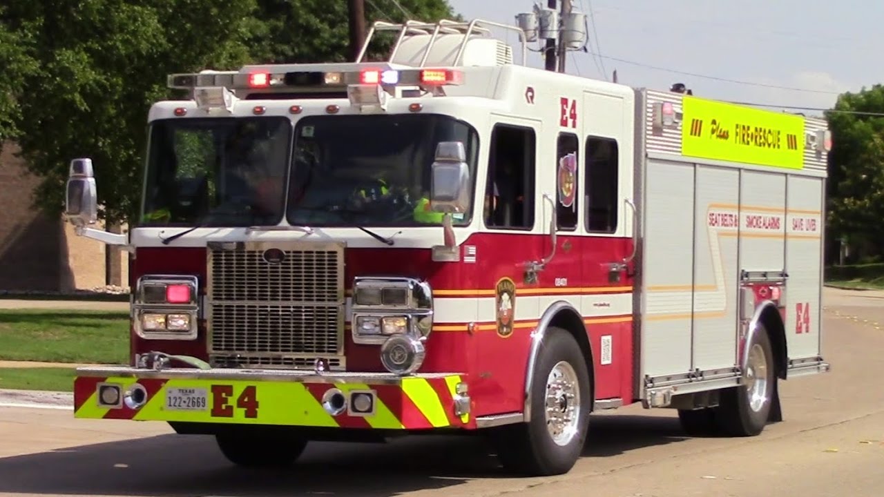 Plano Fire & Rescue - Engine 4 Responding - YouTube