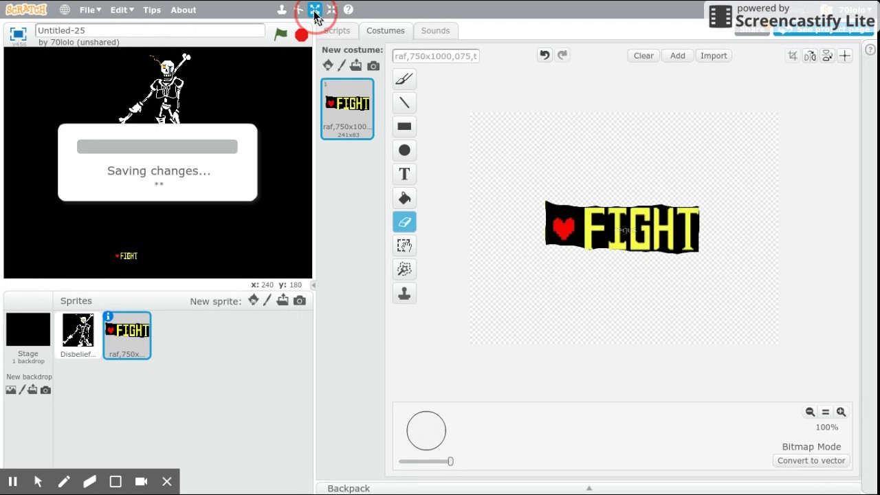 how to create a undertale battel on scratch on scratch - YouTube