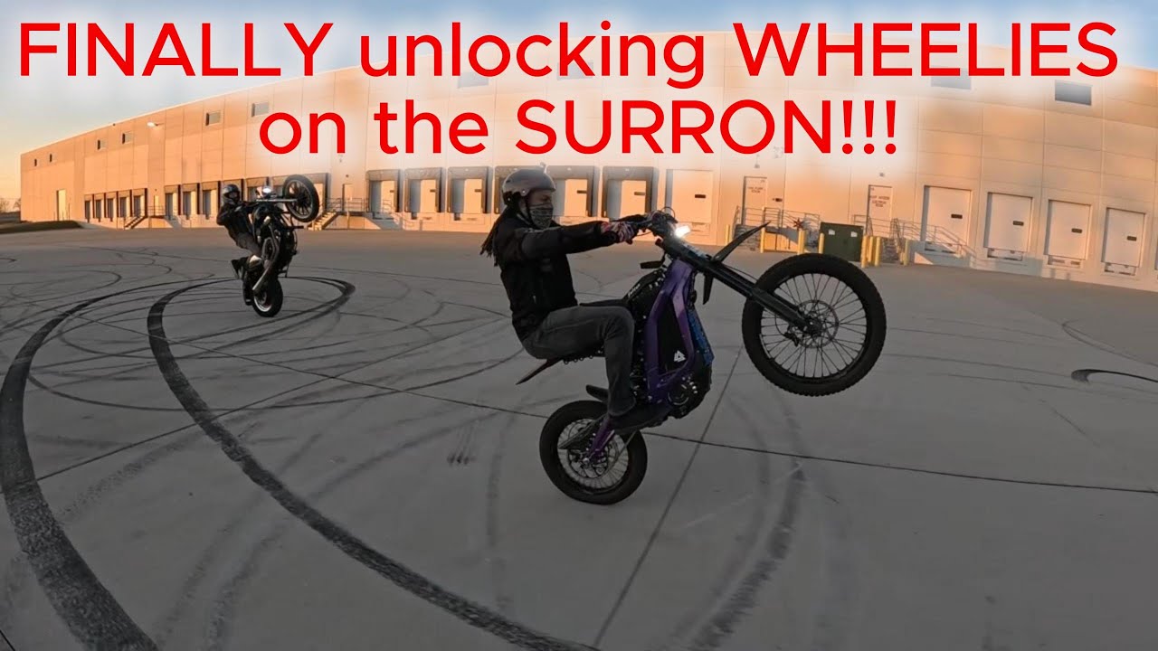 Surron wheelies with boys - YouTube