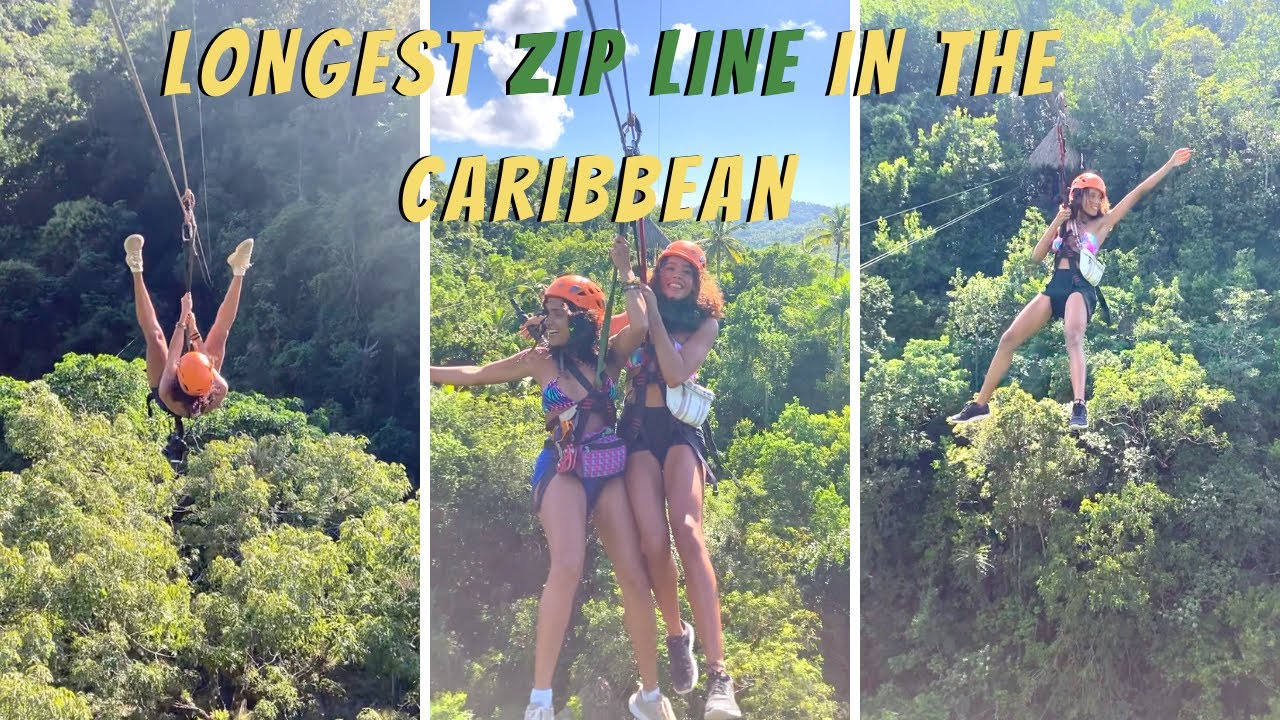 WE JUMPED FROM THE LONGEST ZIP LINE IN THE CARIBBEAN!!! YOU HAVE TO SEE ...