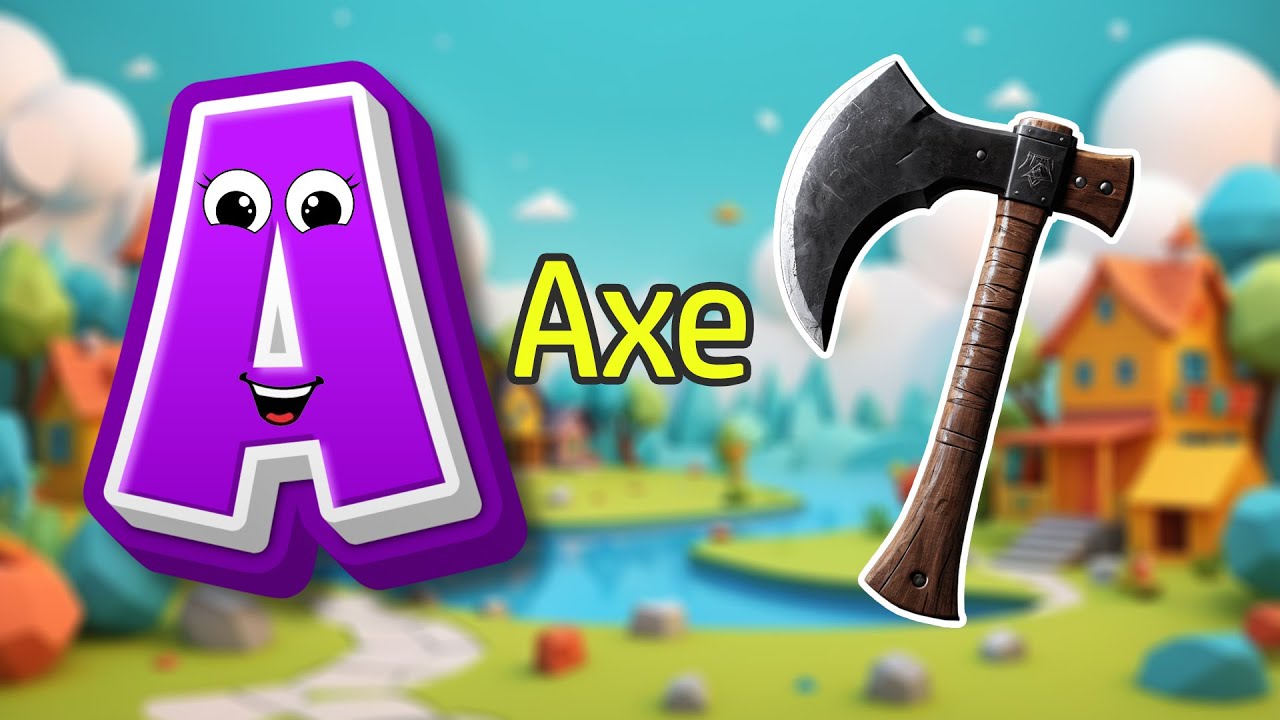 A is for Axe, ABC Phonics Song - Toddler Learning Songs, Nursery Rhymes ...