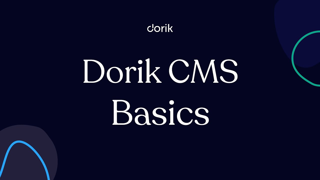 Dorik CMS Basics - YouTube