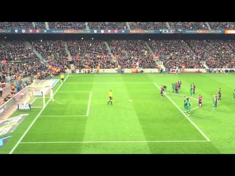 Barcelona vs Levante 15/02/15 // Messi penalty from the stands