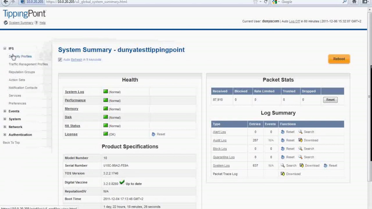 TippingPoint Web Console - YouTube