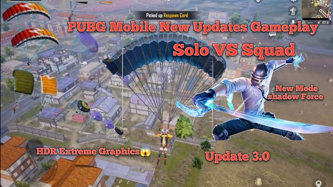PUBG Mobile 3.0 Update New Mode Gameplay Shadow Force Mode/HDR Extreme ...