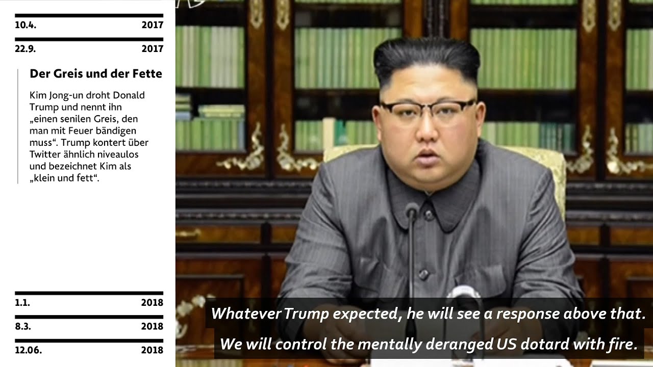 Kim Jong-un und Donald Trump: „Raketenmann“ trifft „auf alten Greis ...