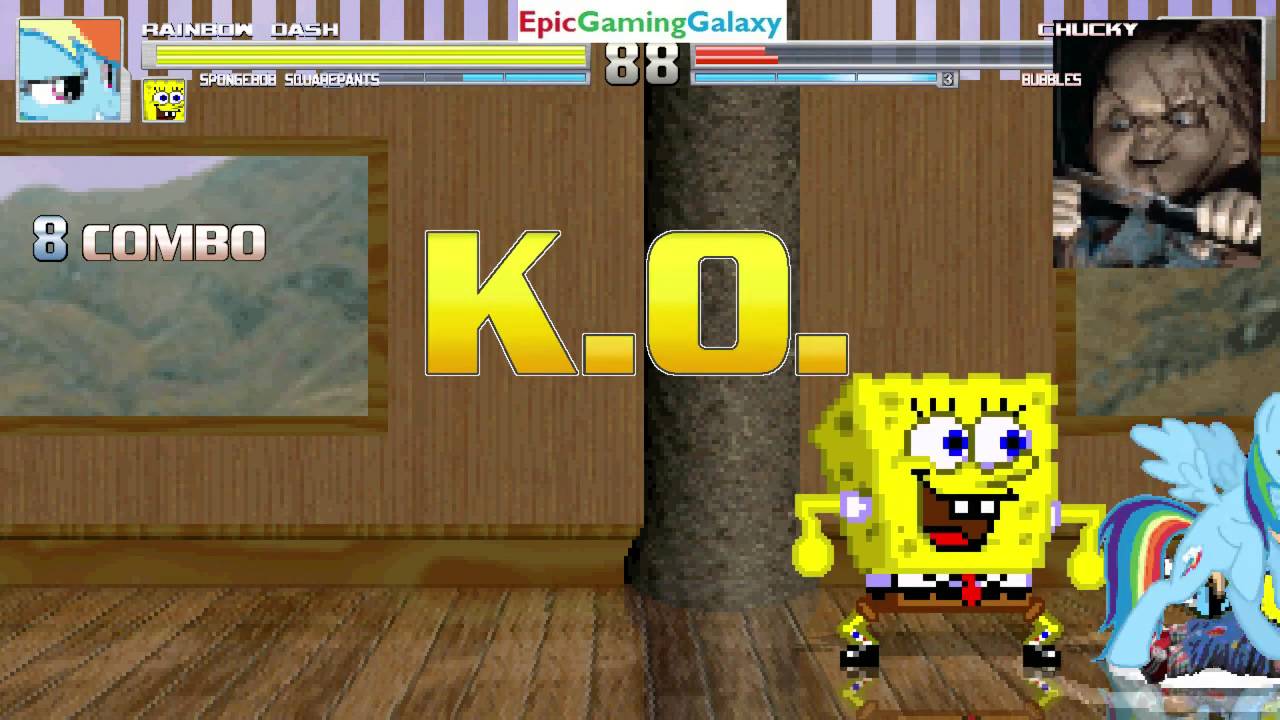 Rainbow Dash & SpongeBob SquarePants VS Bubbles & Chucky The Killer ...