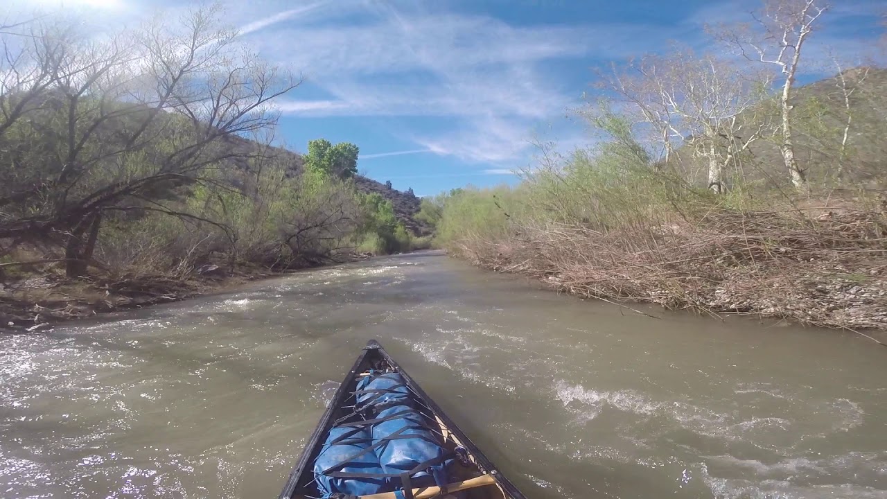 Gila River Middle Box #10 - Solo Canoe Trip - YouTube