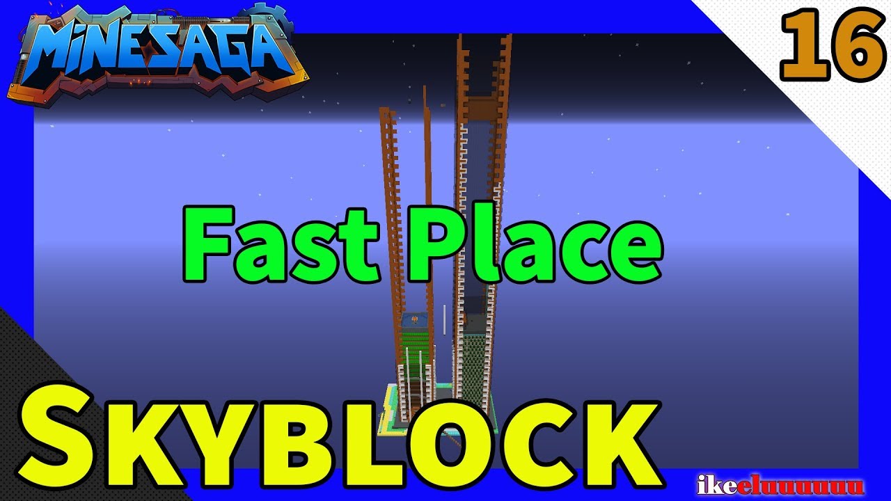 How to use Fast place | Minecraft skyblock | Minesaga Ep 16 - YouTube