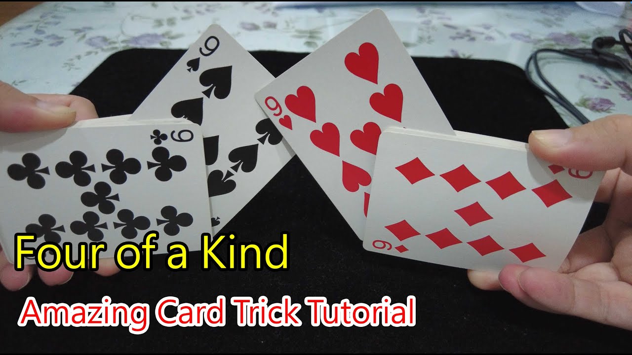 How to Produce Four of a Kind from a Deck of Cards – Amazing Card Trick Tutorial - YouTube