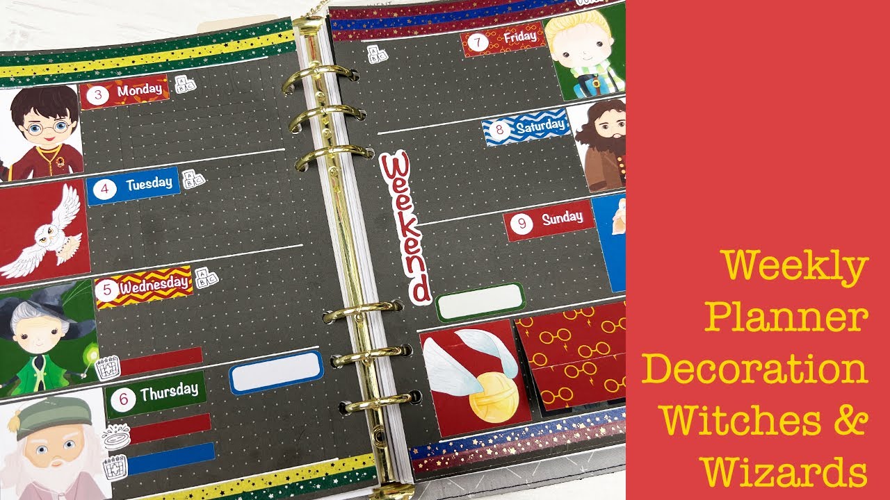Weekly Planner Decoration - Witches & Wizards - YouTube