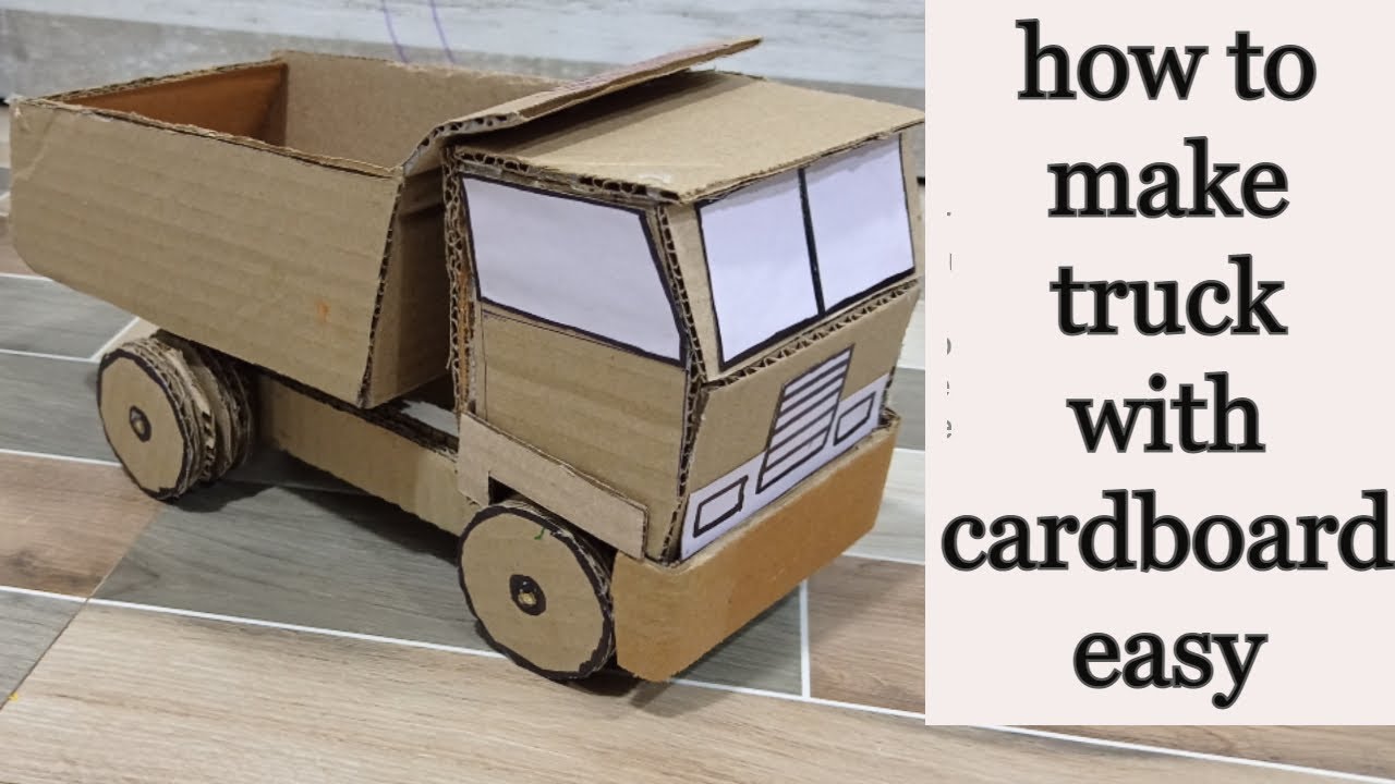 how to make cardboard dump truck TIPPER easy tutorial - YouTube