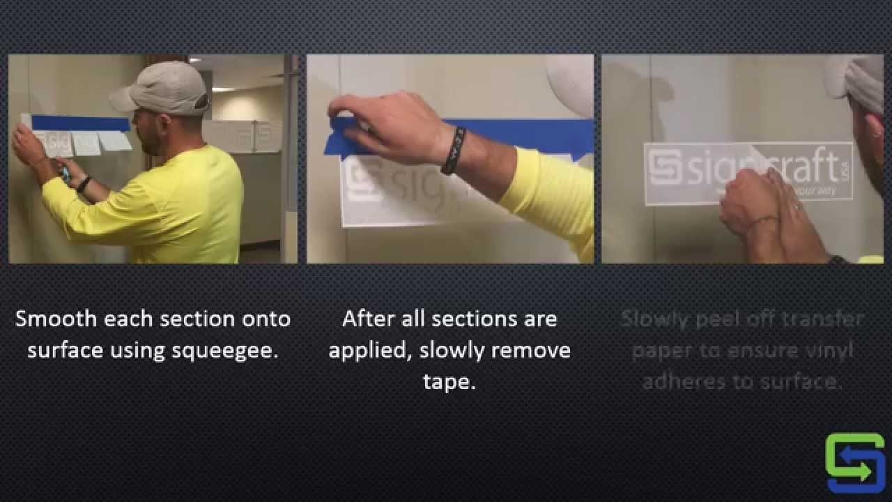 Signcraft Vinyl Installation on Vertical Surface - YouTube
